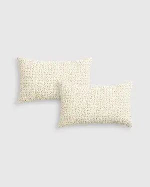Quince Hand Stitched Pillow Cover Set Of 2 - Undyed
