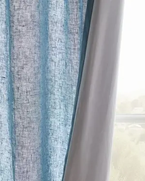Quince European Linen Curtain Single Panel - Chambray