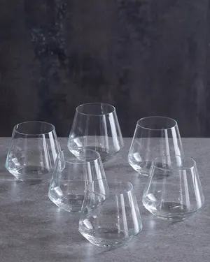 Quince Zwiesel Glas Pure Stemless Red Wine Glass, Set Of 6