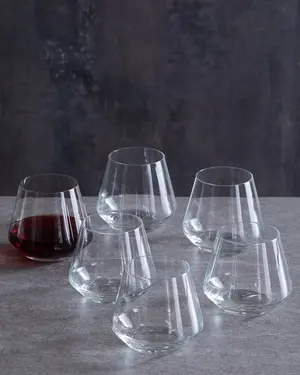 Quince Zwiesel Glas Pure Stemless Red Wine Glass, Set Of 6