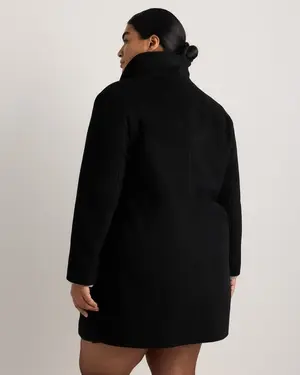 Quince Wool Cashmere Cocoon Coat - Black