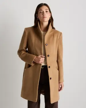 Quince Wool Cashmere Cocoon Coat - Caramel