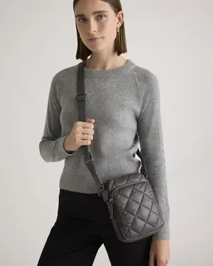 Quince Transit Quilted Phone Crossbody - Charcoal