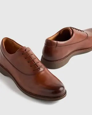 Quince Hybrid Crafted Leather Oxford - Brandy