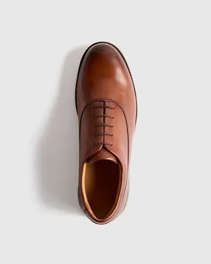Quince Hybrid Crafted Leather Oxford - Brandy