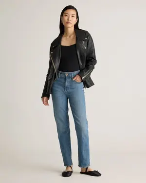 Quince Stretch Cotton Jersey Square Neck Bodysuit - Black