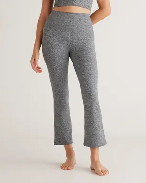 Quince Ultra-soft Cropped Bootcut Pants - Heather Grey