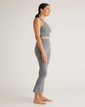 Quince Ultra-soft Cropped Bootcut Pants - Heather Grey