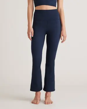 Quince Ultra-soft Cropped Bootcut Pants - Heather Navy