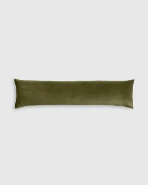 Quince Cotton Velvet Oversized Lumbar Pillow Cover Moss