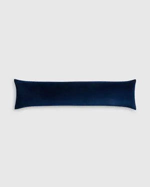 Quince Cotton Velvet Oversized Lumbar Pillow Cover - Navy