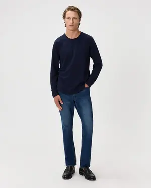 Quince Flex Curve Long Sleeve T-shirt - Deep Navy