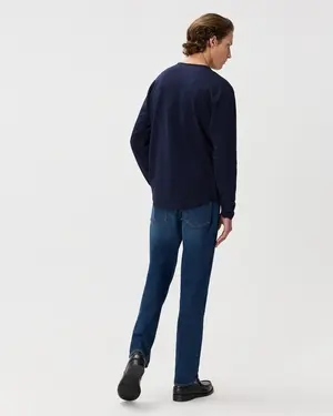 Quince Flex Curve Long Sleeve T-shirt - Deep Navy