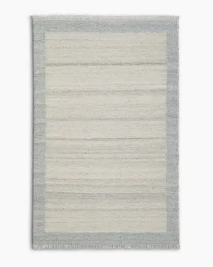 Quince Sahara Flatweave Wool Rug - Light Blue