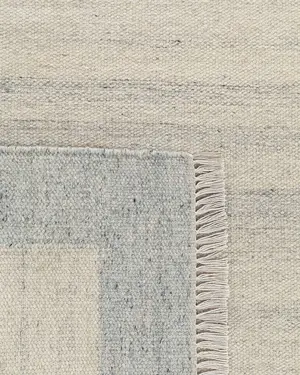 Quince Sahara Flatweave Wool Rug - Light Blue