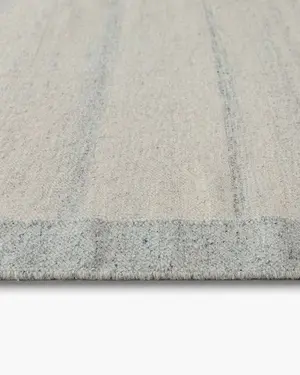 Quince Sahara Flatweave Wool Rug - Light Blue