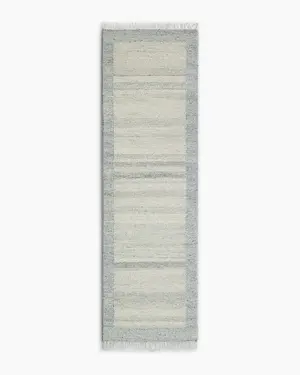 Quince Sahara Flatweave Wool Rug - Light Blue