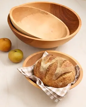 Quince Handcrafted Wooden Serving Bowl, 12