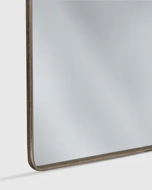 Quince Arched Metal Framed Wall Mirror - Silver Metal Frame