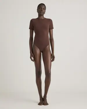 Quince Second Skin T-shirt Bodysuit - Cocoa