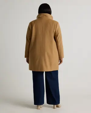 Quince Italian Wool Cocoon Coat - Caramel