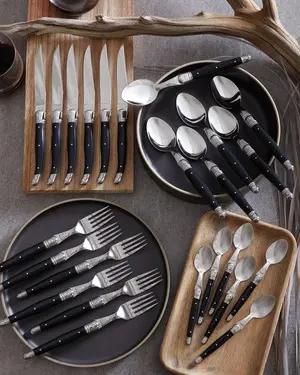 Quince Jean Dubost Laguiole 24 Piece Flatware Set