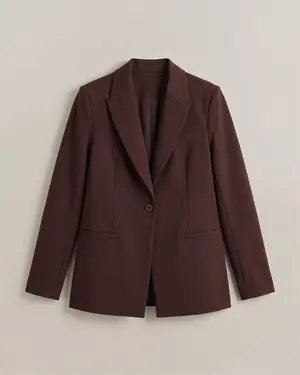 Quince Ultra-stretch Ponte Blazer - Espresso