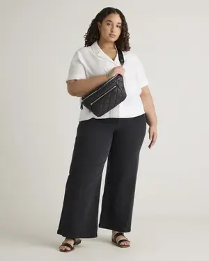 Quince Transit Quilted Sling Bag - Black