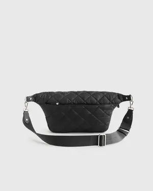 Quince Transit Quilted Sling Bag - Black