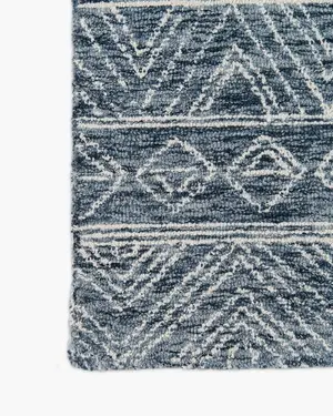 Quince Teagan Hand-hooked Wool Rug - Denim