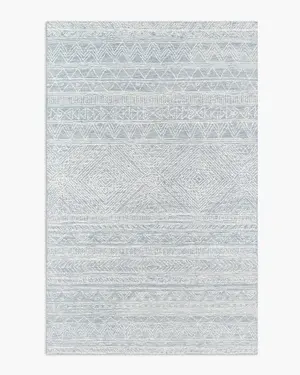 Quince Teagan Hand-hooked Wool Rug Light Blue