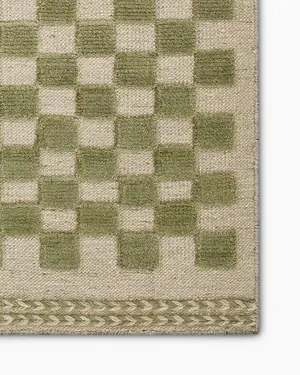 Quince Romy Handwoven Wool Rug - Green