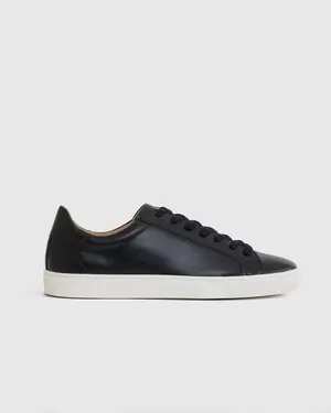 Quince Leather Low-top Sneaker - Black