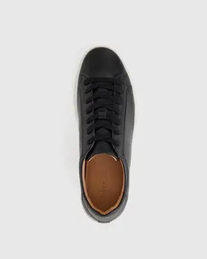 Quince Leather Low-top Sneaker - Black