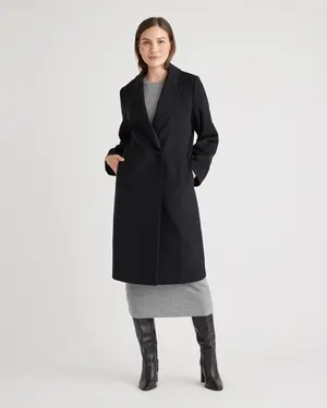 Quince Notched Lapel Coats For Women