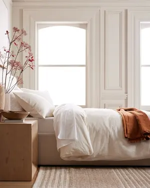Quince Organic Luxe Honeycomb Duvet Cover
