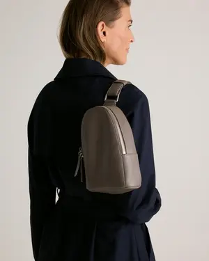 Quince Leather Sling Pack - Mink