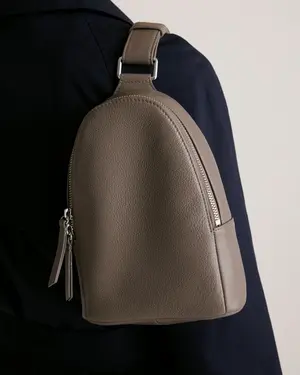 Quince Leather Sling Pack - Mink
