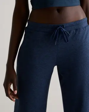 Quince Flowknit Wide Leg Pants - Heather Navy