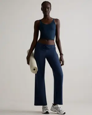 Quince Flowknit Wide Leg Pants - Heather Navy