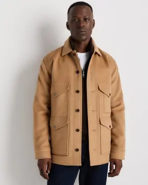 Quince Wool Cashmere Field Jacket - Caramel