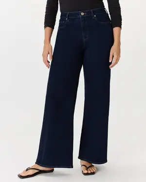 Quince Quince Bella Stretch Wide Leg Jeans Deep Rinse