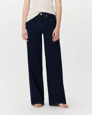 Quince Quince Bella Stretch Wide Leg Jeans Deep Rinse