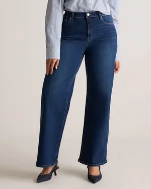 QUINCE Bella Stretch Wide Leg Jeans