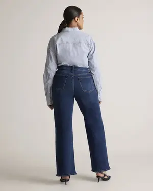Quince Bella Stretch Wide Leg Jeans - Midnight Blue