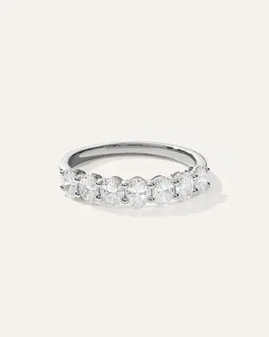 Quince Lab-Grown Diamond Oval Seven Stone Band Ring White Gold