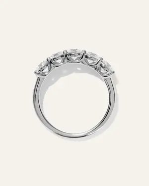Quince Lab Grown Diamond Five Stone Band Ring In 14k Gold - Platinum