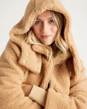 Quince Hooded Sherpa Jacket