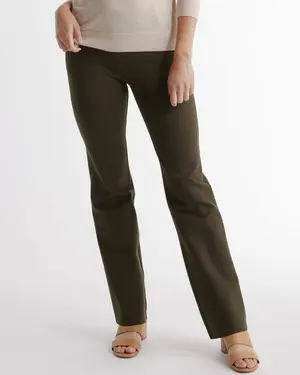 Quince Ultra-stretch Ponte Bootcut Pants - Olive