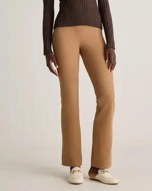 Quince Ultra-stretch Ponte Bootcut Pants - Roasted Pecan